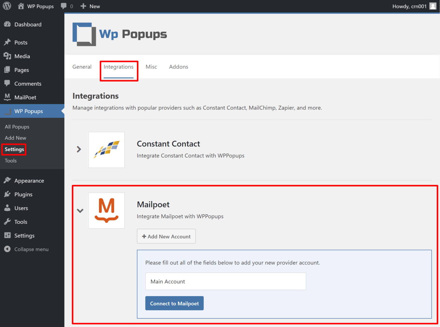 How to Connect Mailpoet Addon to WP Popups - WP Popups Documentation