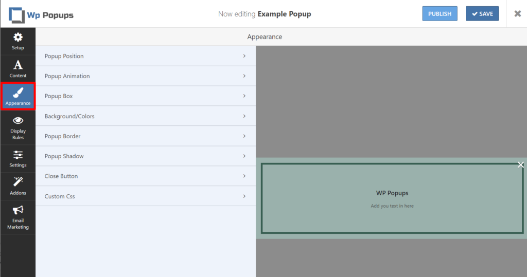 How to Change Popup Design & Appearance - WP Popups Documentation