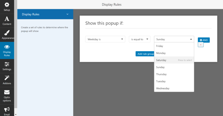 How to Schedule a Popup to Only Run On Specific Days, Dates, or Times ...